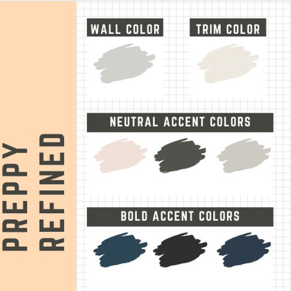 Preppy Color Palette - Etsy