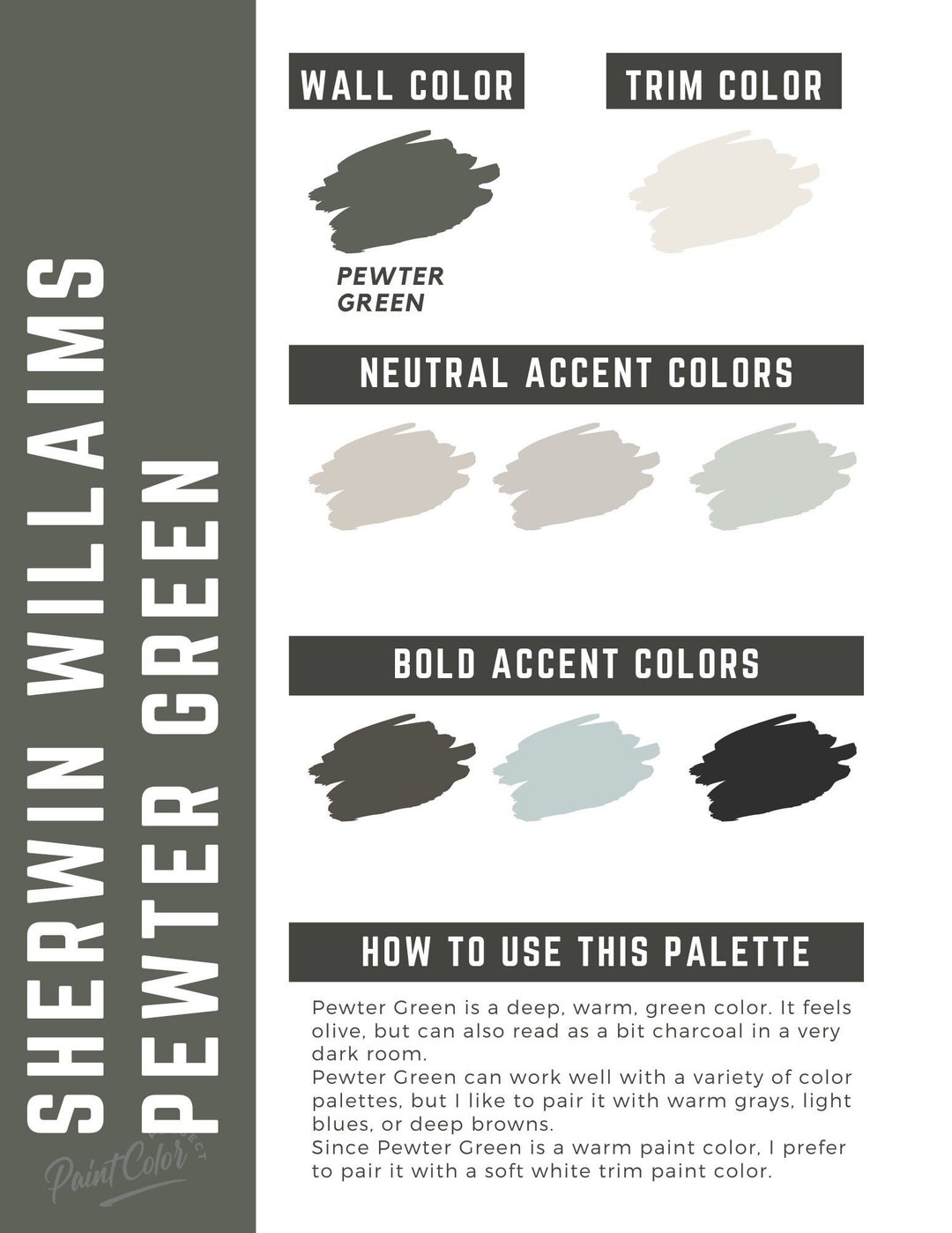 Pewter Green Sherwin Williams Whole Home Color Palette - Interior Paint ...