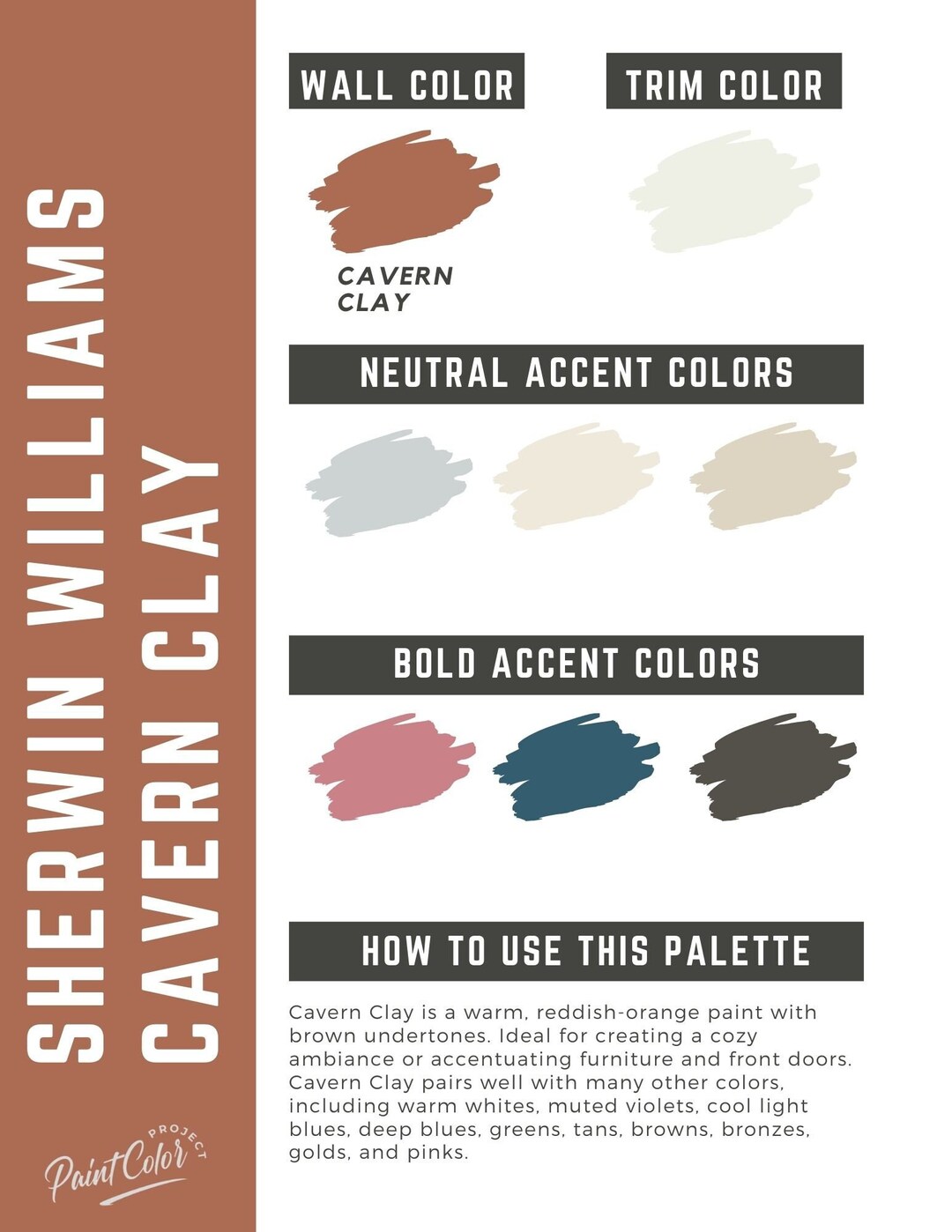 Cavern Clay Sherwin Williams Whole Home Color Palette - Interior Paint ...