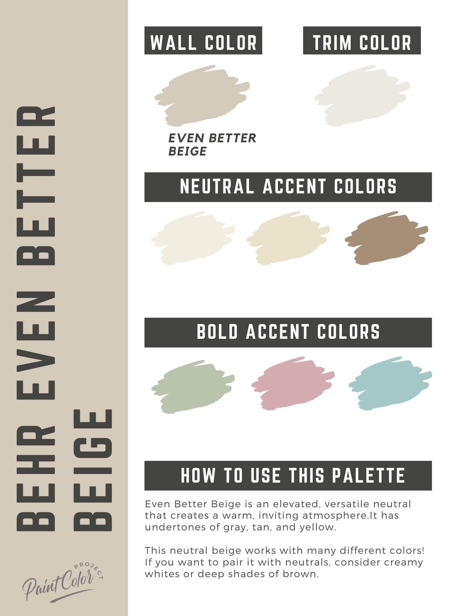 Behr Even Better Beige Whole Home Color Palette - Interior Paint ...