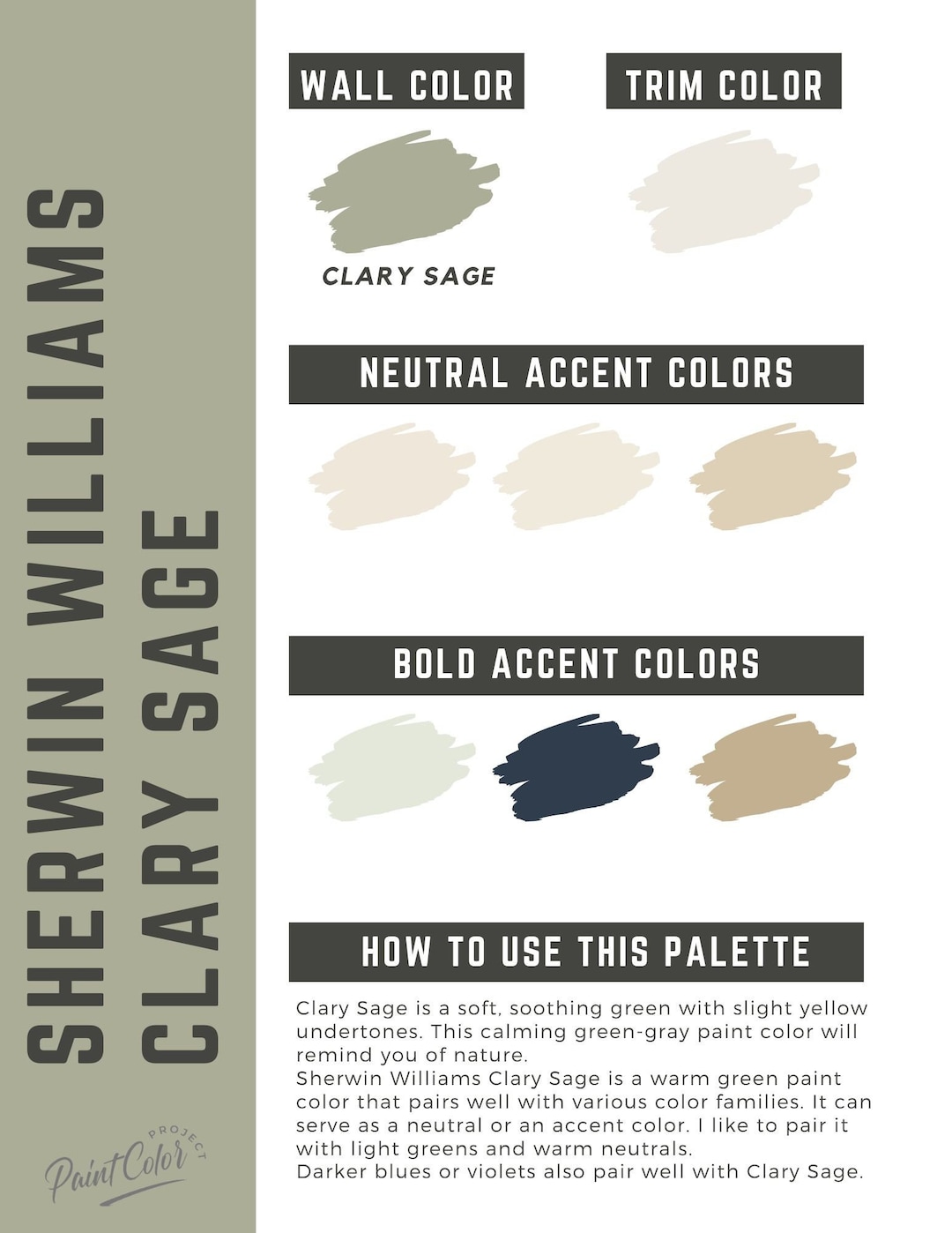Clary Sage Sherwin Williams Whole Home Color Palette - Interior Paint ...