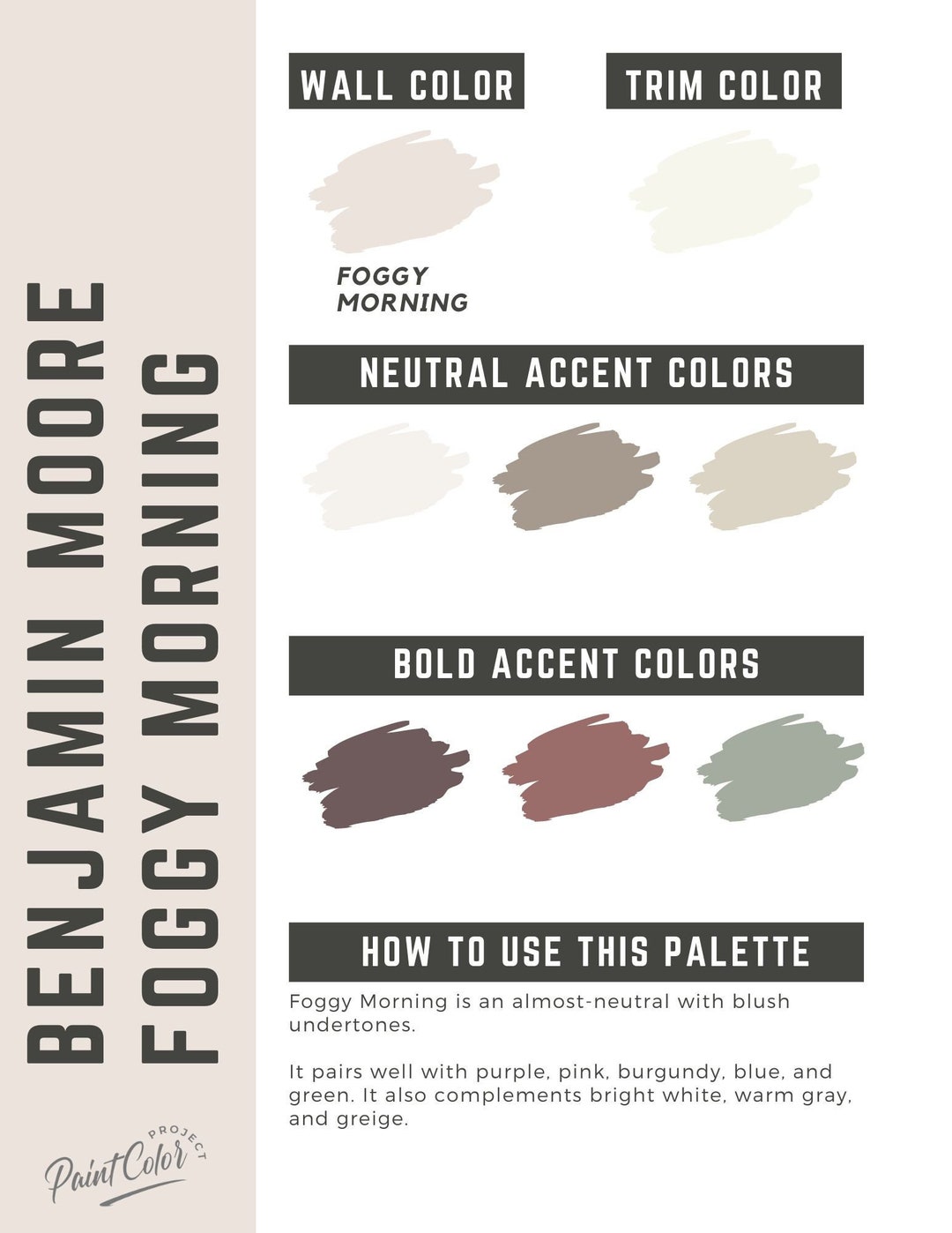 Foggy Morning Benjamin Moore Whole Home Color Palette - Interior Paint ...