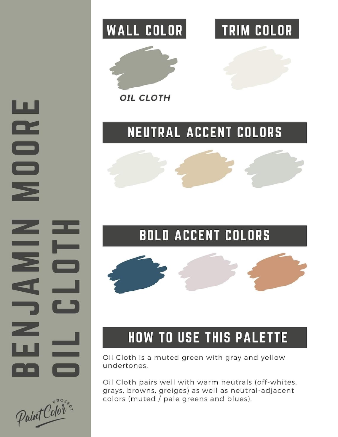Oil Cloth Benjamin Moore Whole Home Color Palette - Interior Paint ...