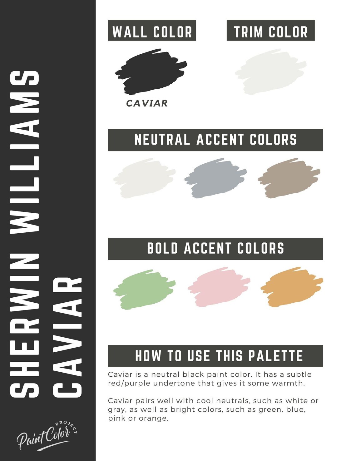 Caviar Sherwin Williams Whole Home Color Palette - Interior Paint ...
