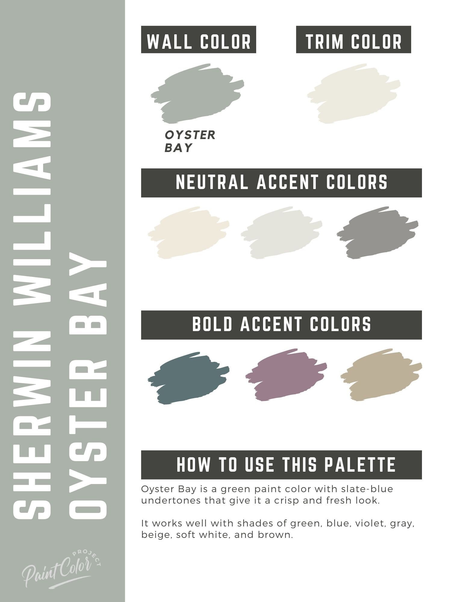 Oyster Bay Sherwin Williams Whole Home Color Palette - Interior Paint ...