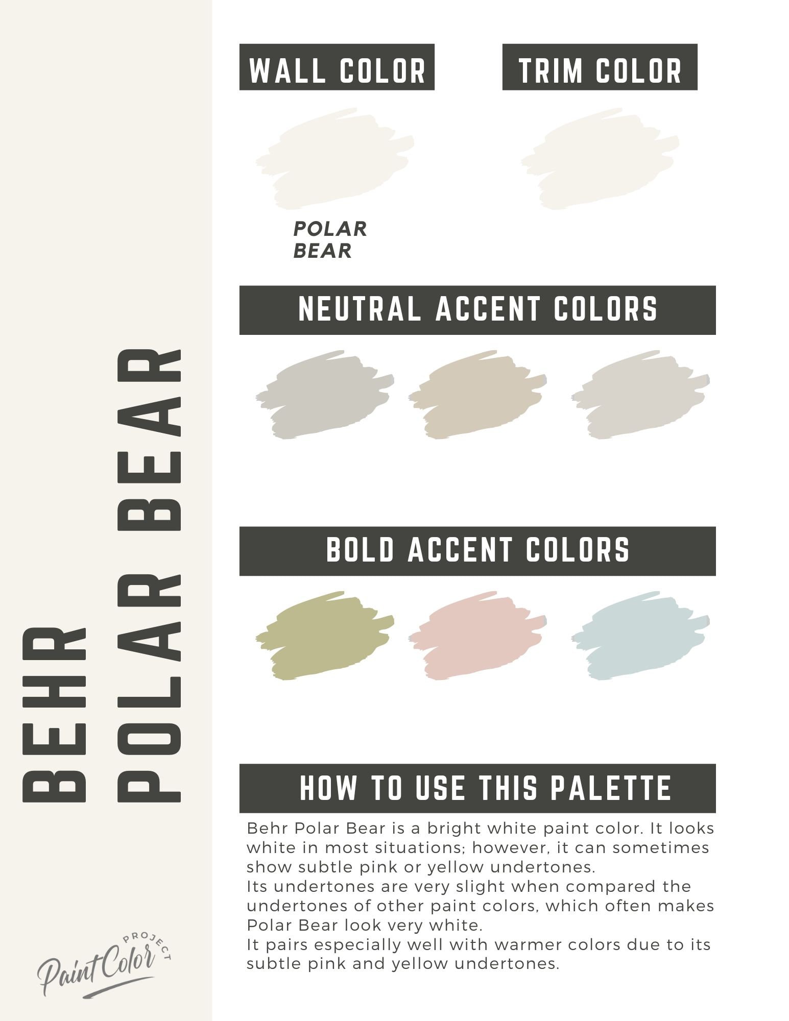 Behr Polar Bear Whole Home Color Palette - Interior Paint Palette - Etsy