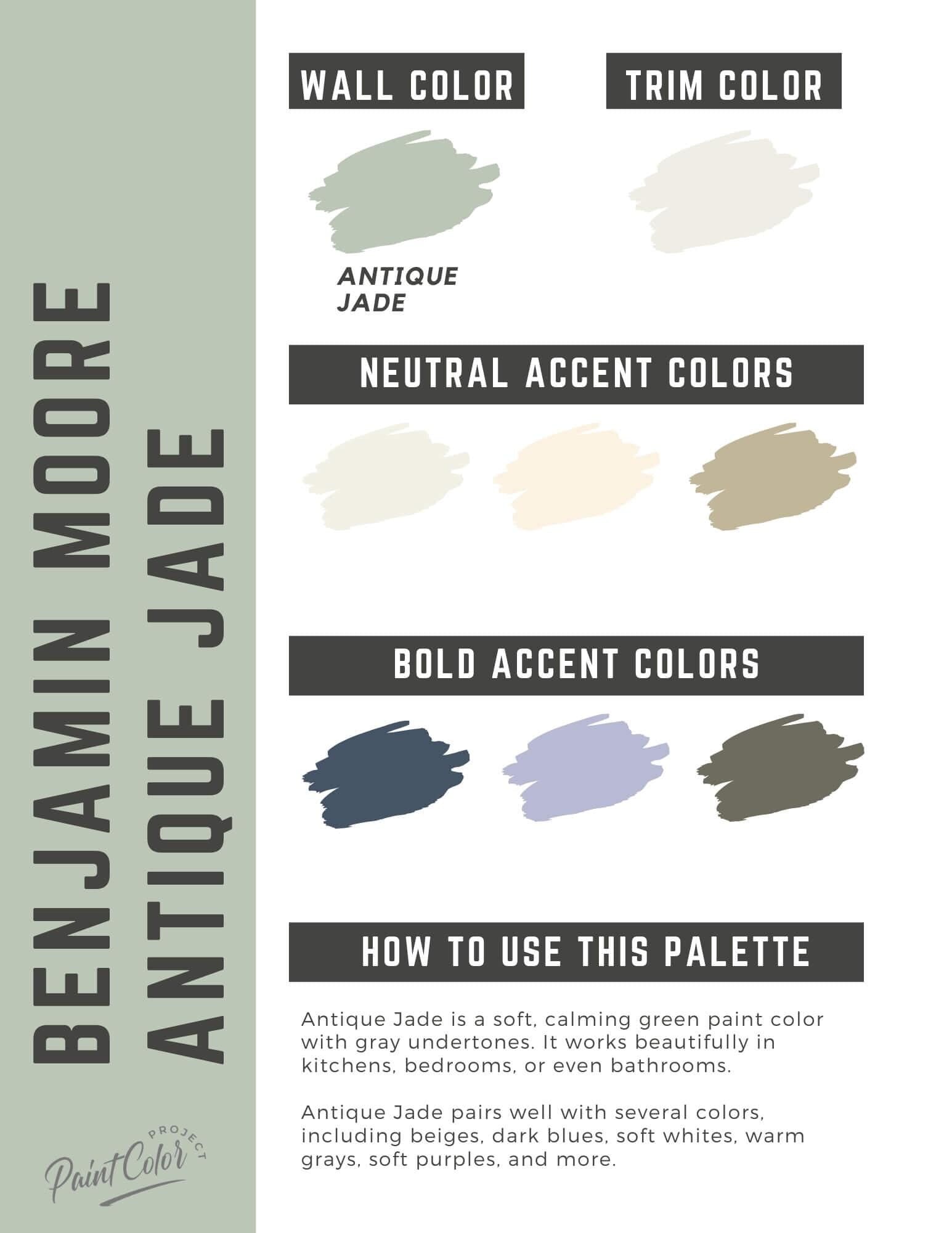 Antique Jade Benjamin Moore Whole Home Color Palette - Interior Paint ...