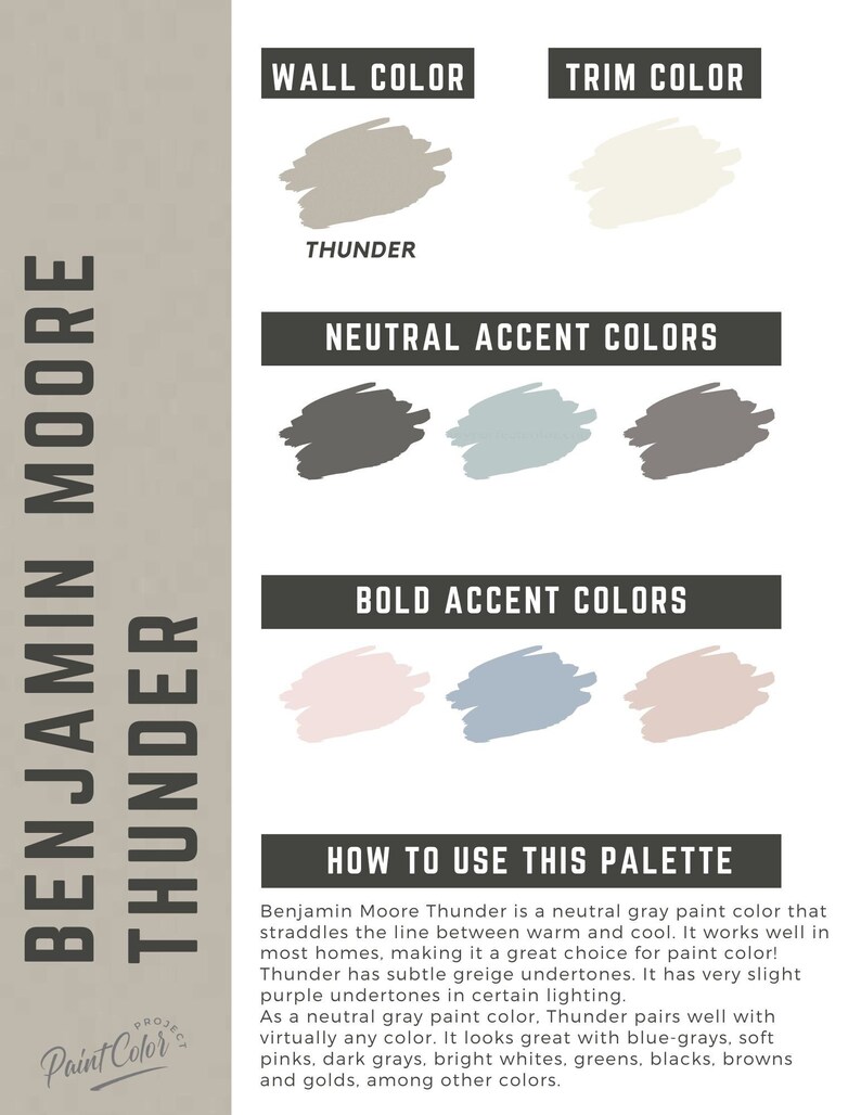 Thunder Benjamin Moore Whole Home Color Palette - Interior Paint ...