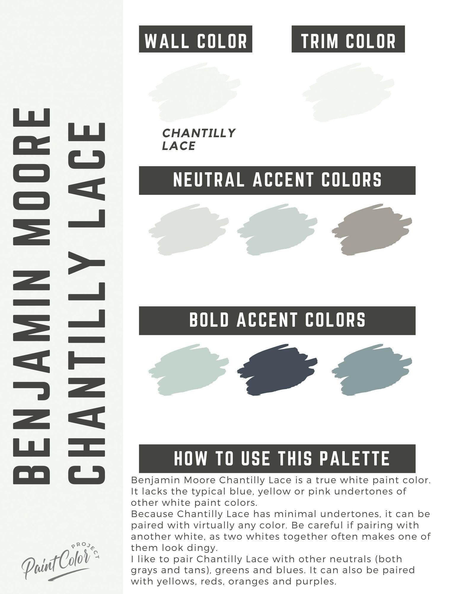 Chantilly Lace Benjamin Moore Whole Home Color Palette - Interior Paint ...