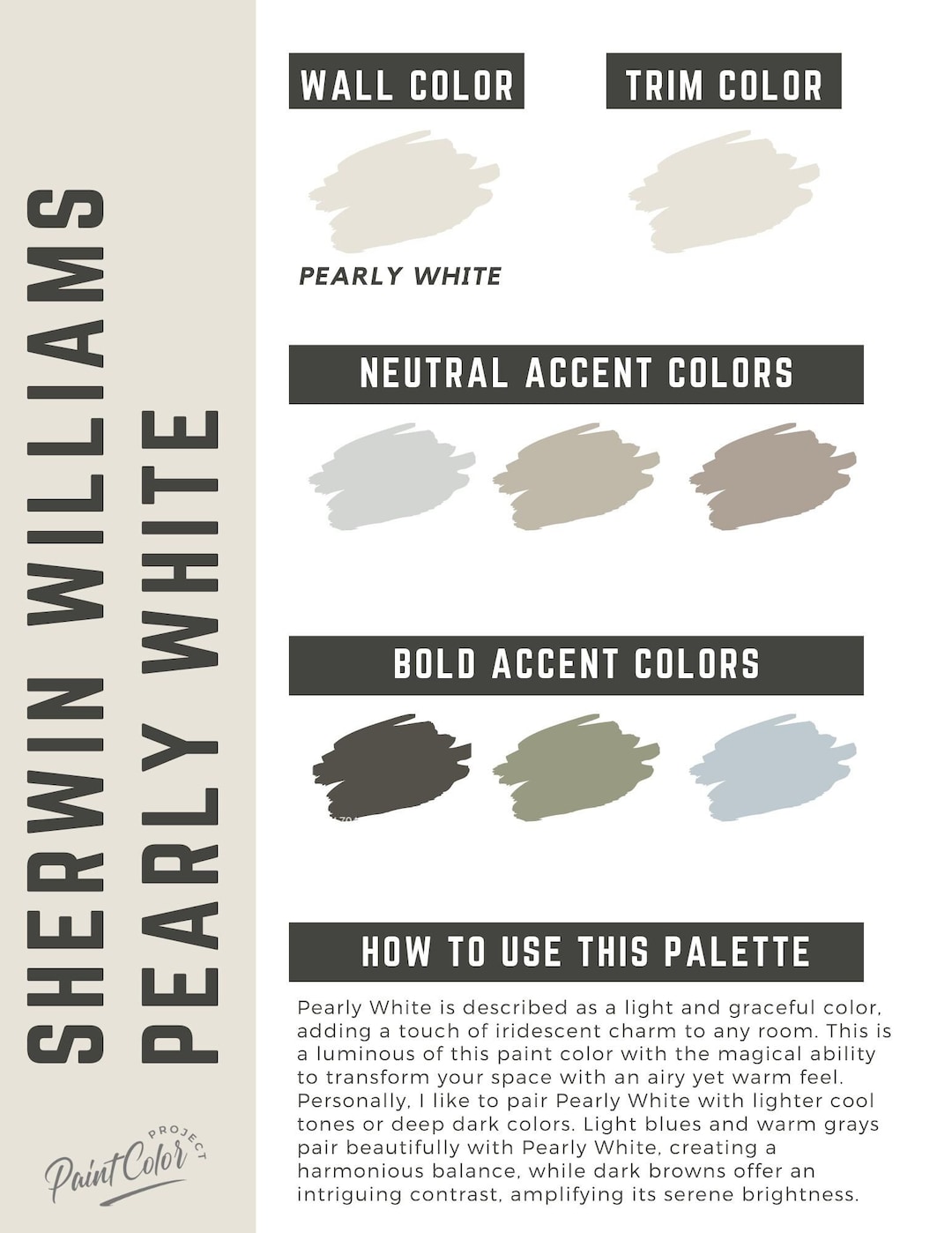 Pearly White Sherwin Williams Whole Home Color Palette - Interior Paint ...