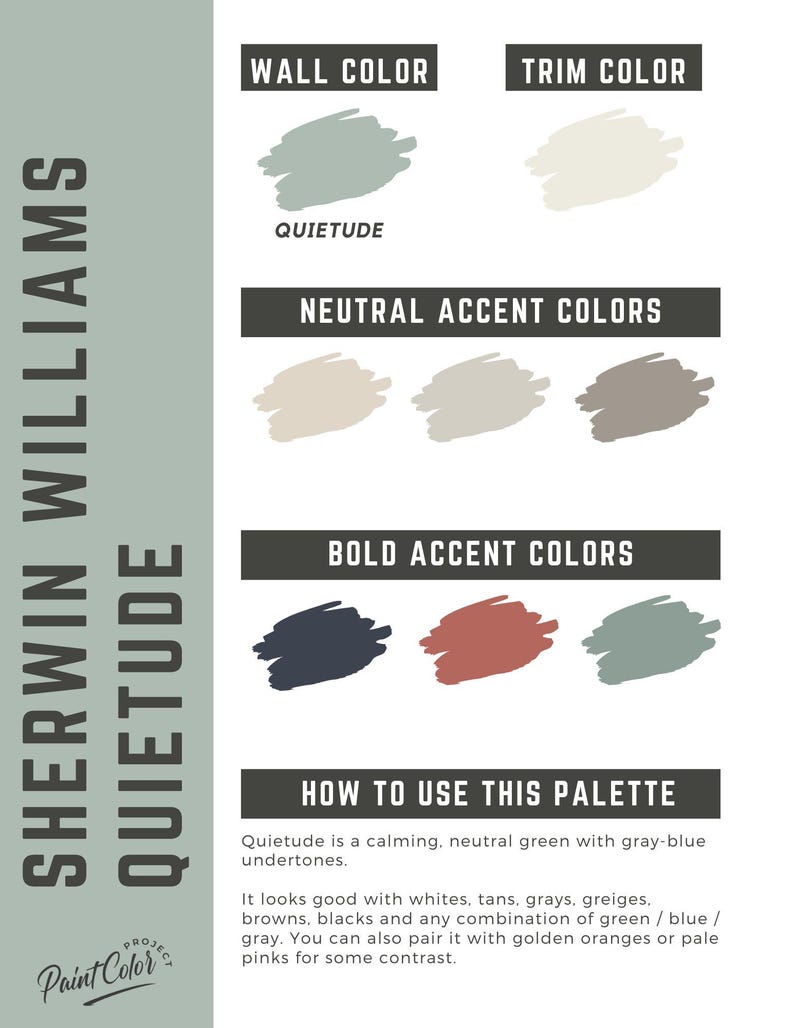 Quietude Sherwin Williams Whole Home Color Palette - Interior Paint ...