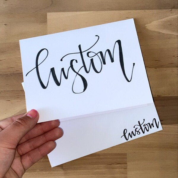Hand Lettered Card - Etsy
