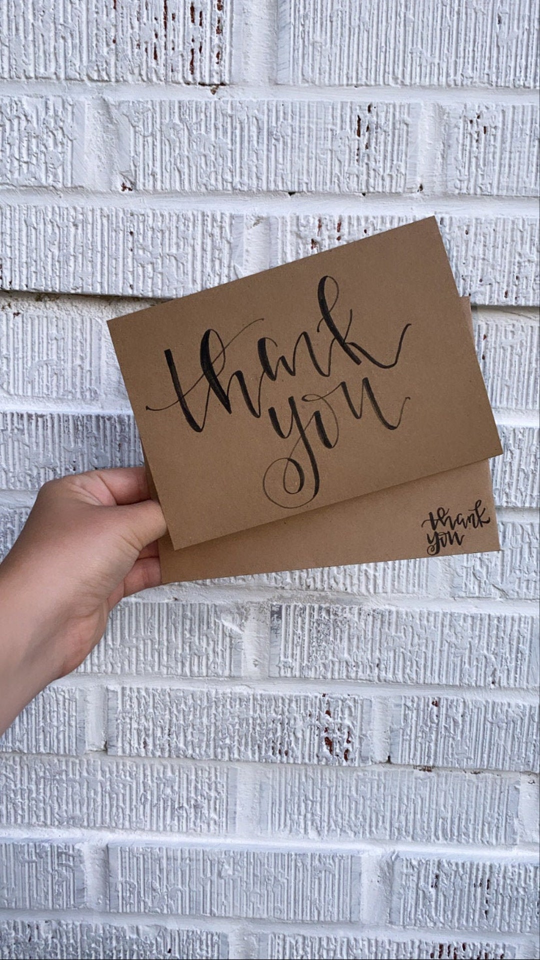 Thank You Card | Hand Lettered Card | Thank You - Etsy