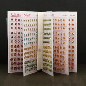 Bindi Art Deco Multicolor Sticker Book 960 Bindis Assorted Shape, Size ...