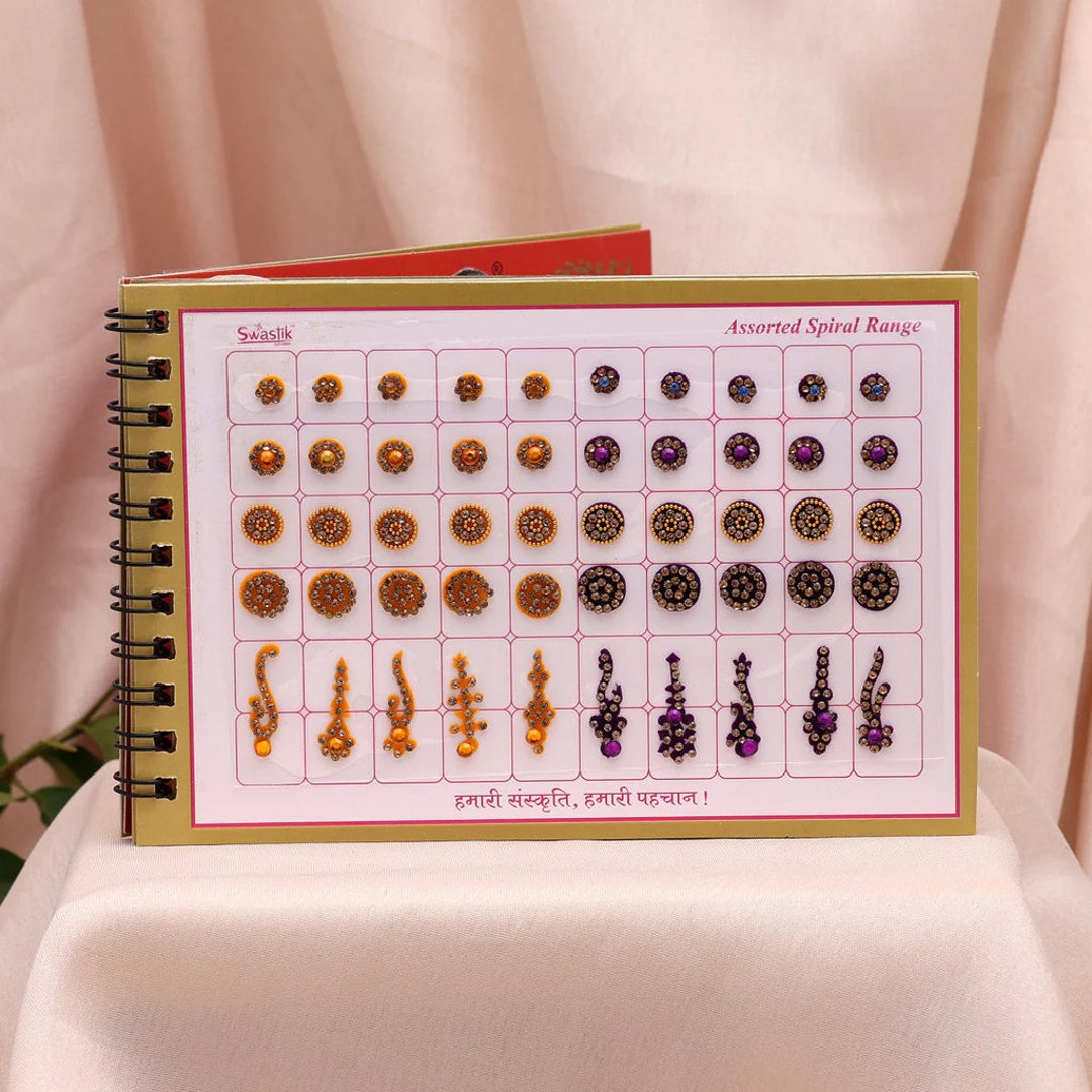 Sangeet Favor Bindi Art Velvet Multicolor Sticker Book 250 - Etsy