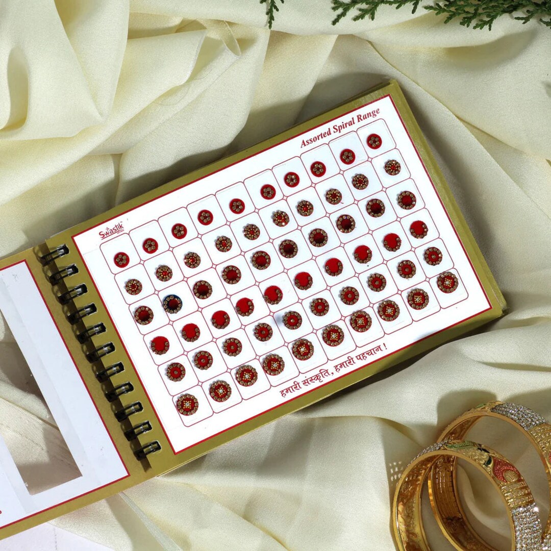 Bindi Art Deco Multicolor Sticker Book 600 Bindis Assorted Shape, Size ...