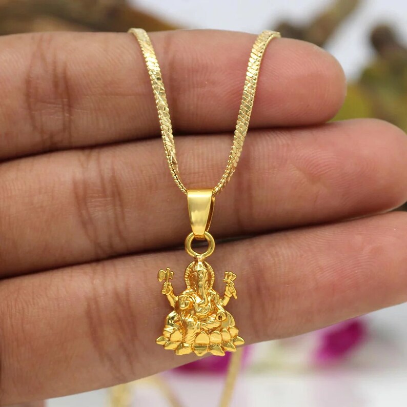 Lord Ganesha Temple Locket Indian Wedding Jewelry Necklace - Etsy