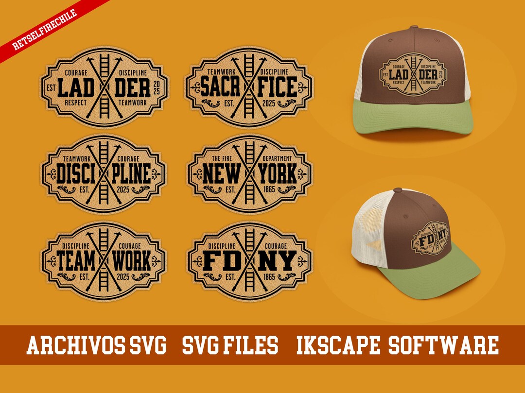 DIGITAL SVG FILE - 6 Laser-engraved Leather Cap Stamping Templates. - Etsy