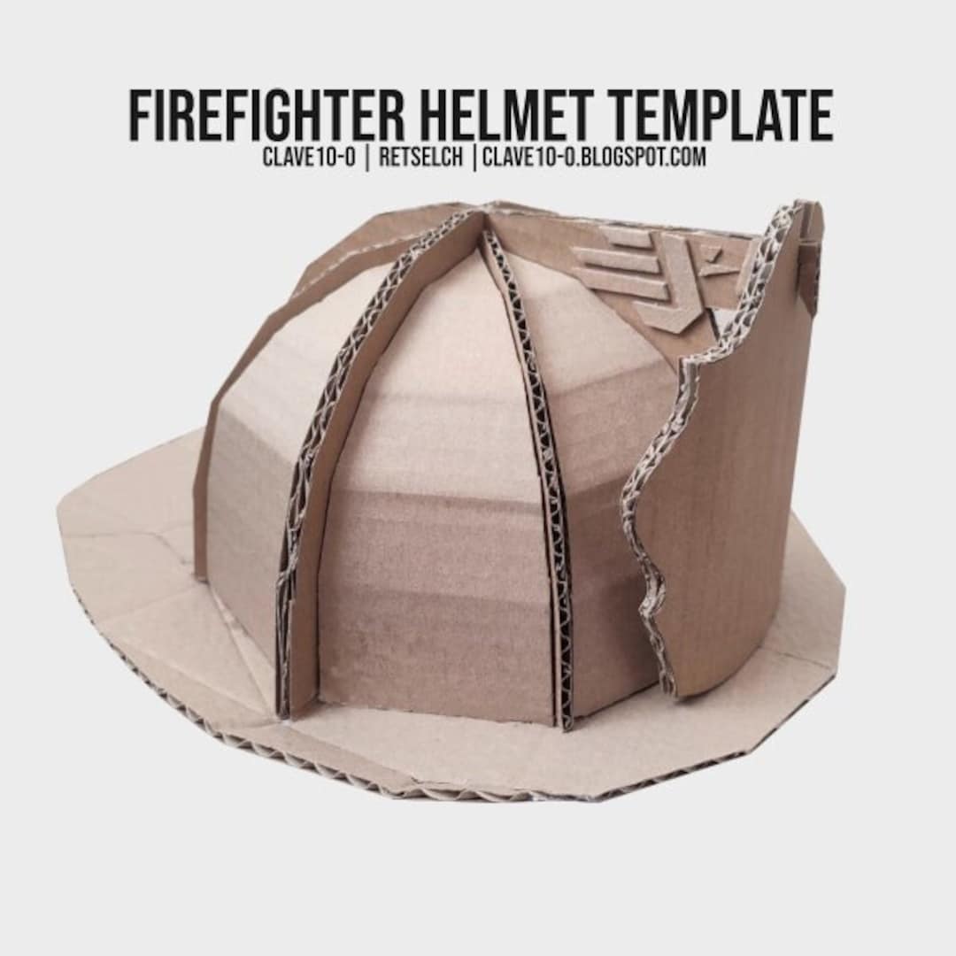 American Firefighter Helmet Cardboard - Etsy