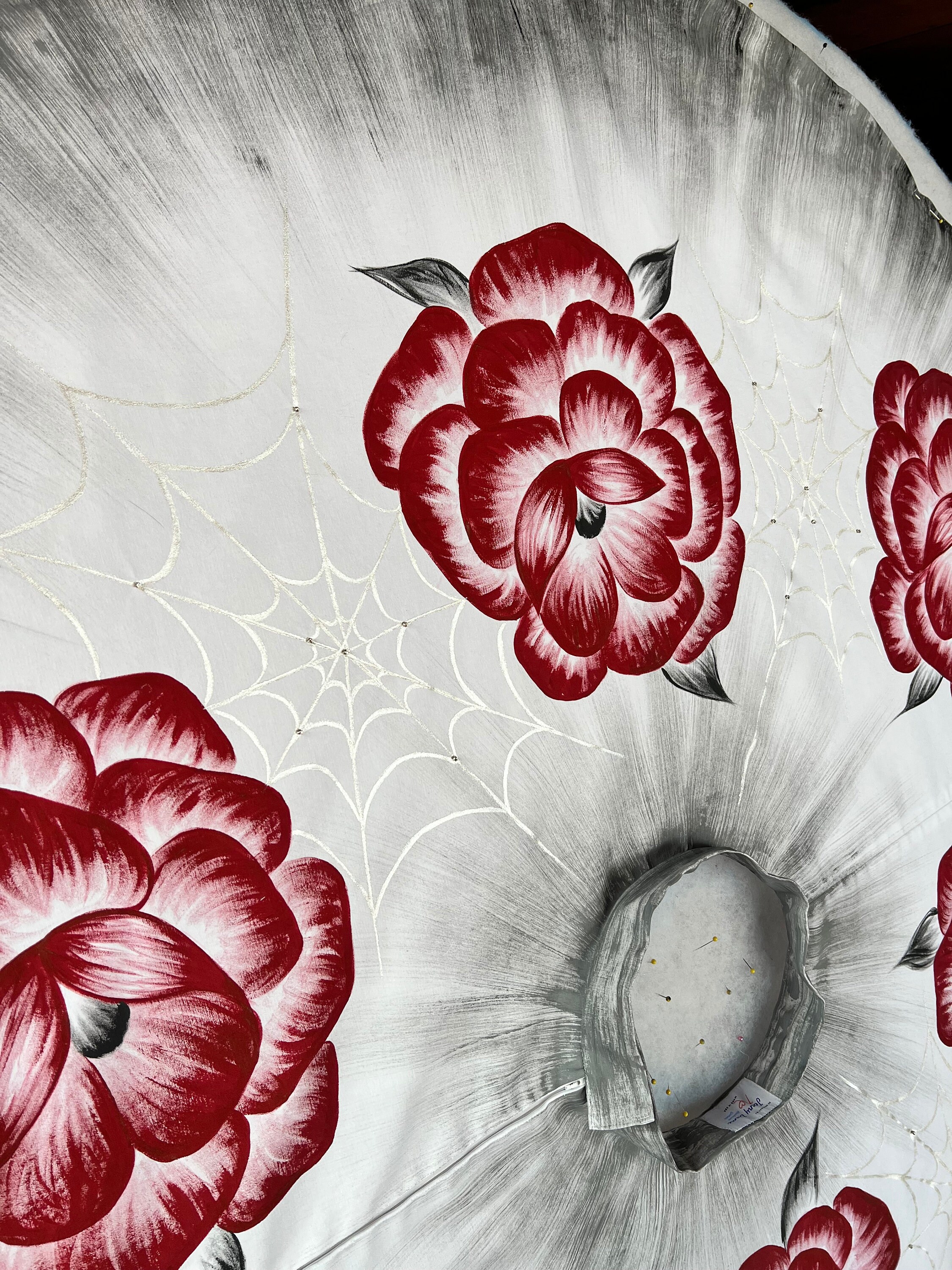 Blood Red Flower With Spider Webs - Etsy
