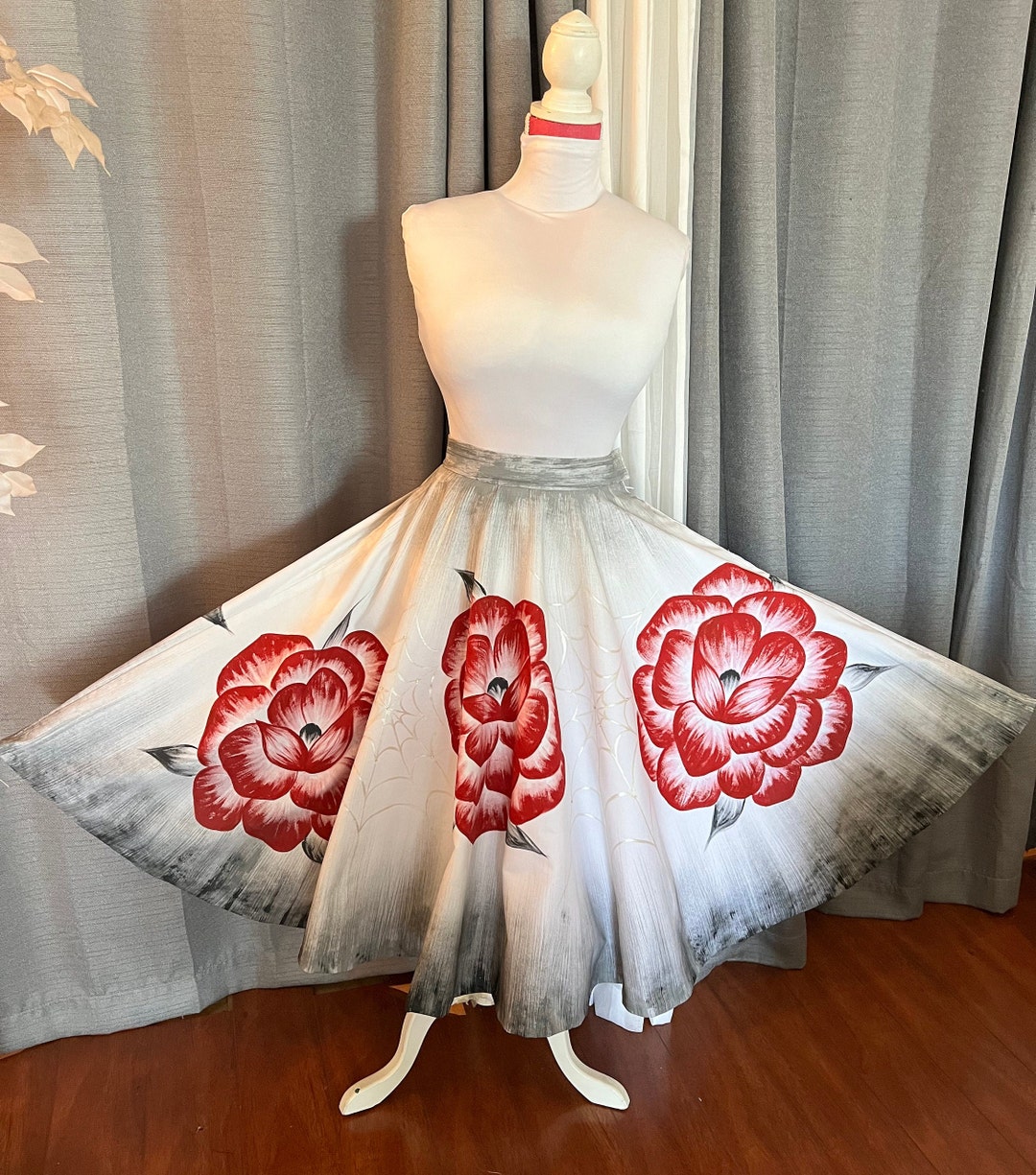 Blood Red Flower With Spider Webs - Etsy