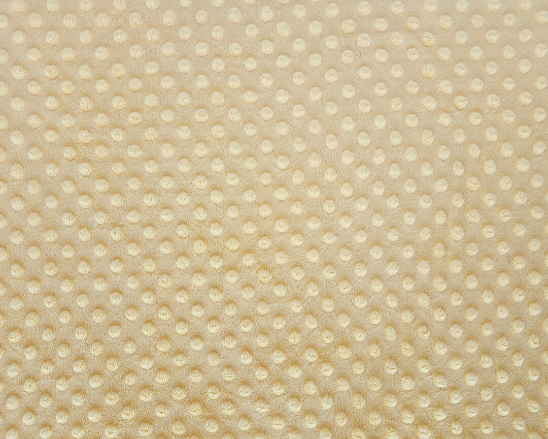 47 Remnant GOLD DIMPLE Minky. Dimple Dot Minky. Gold Minky Fabric ...