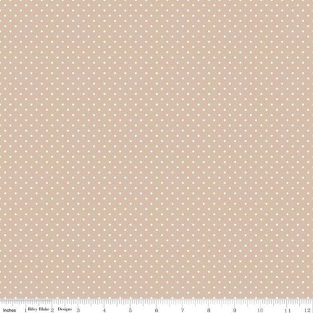 SWISS DOTS Riley Blake Basics. Beach C670 Tan Dot Fabric. Quilt Fabric ...