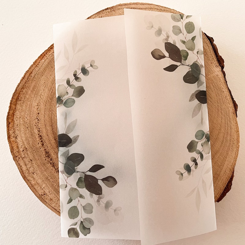 Floral Vellum Card Wrap - Etsy UK