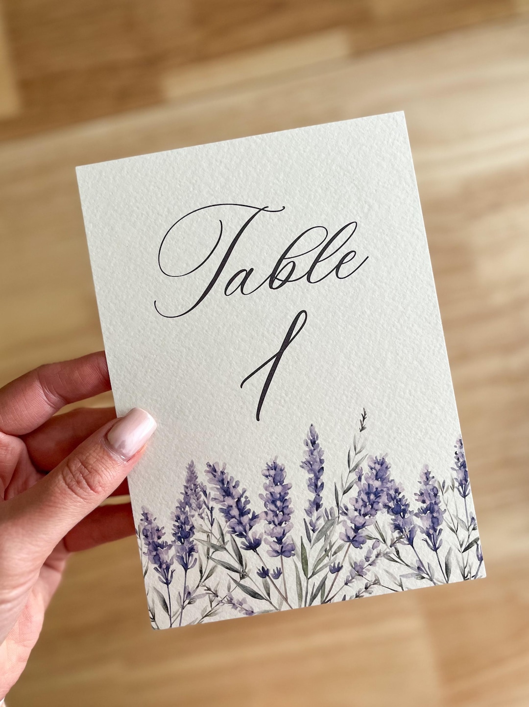 5x7" Purple Lavender Table Numbers or Table Names, Wedding Table Decor ...