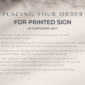 Modern Minimalist Personalised Wedding Welcome Order of the Day Sign ...