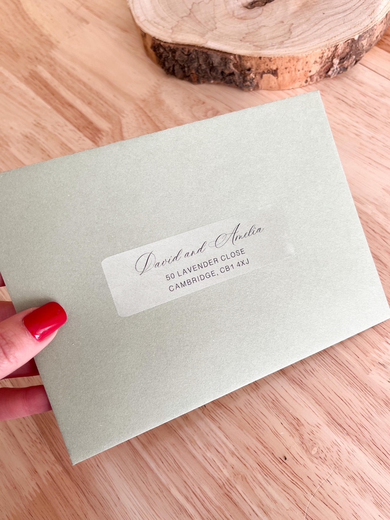 Personalised Guest Address Labels for Envelopes, Clear Stickers for ...