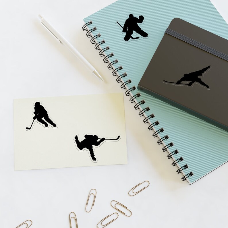 Hockey Player Stickers and Goalie Sticker Sheets, Hockey Stickers - Etsy