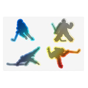 Hockey Player Stickers and Goalie Sticker Sheets, Hockey Stickers - Etsy