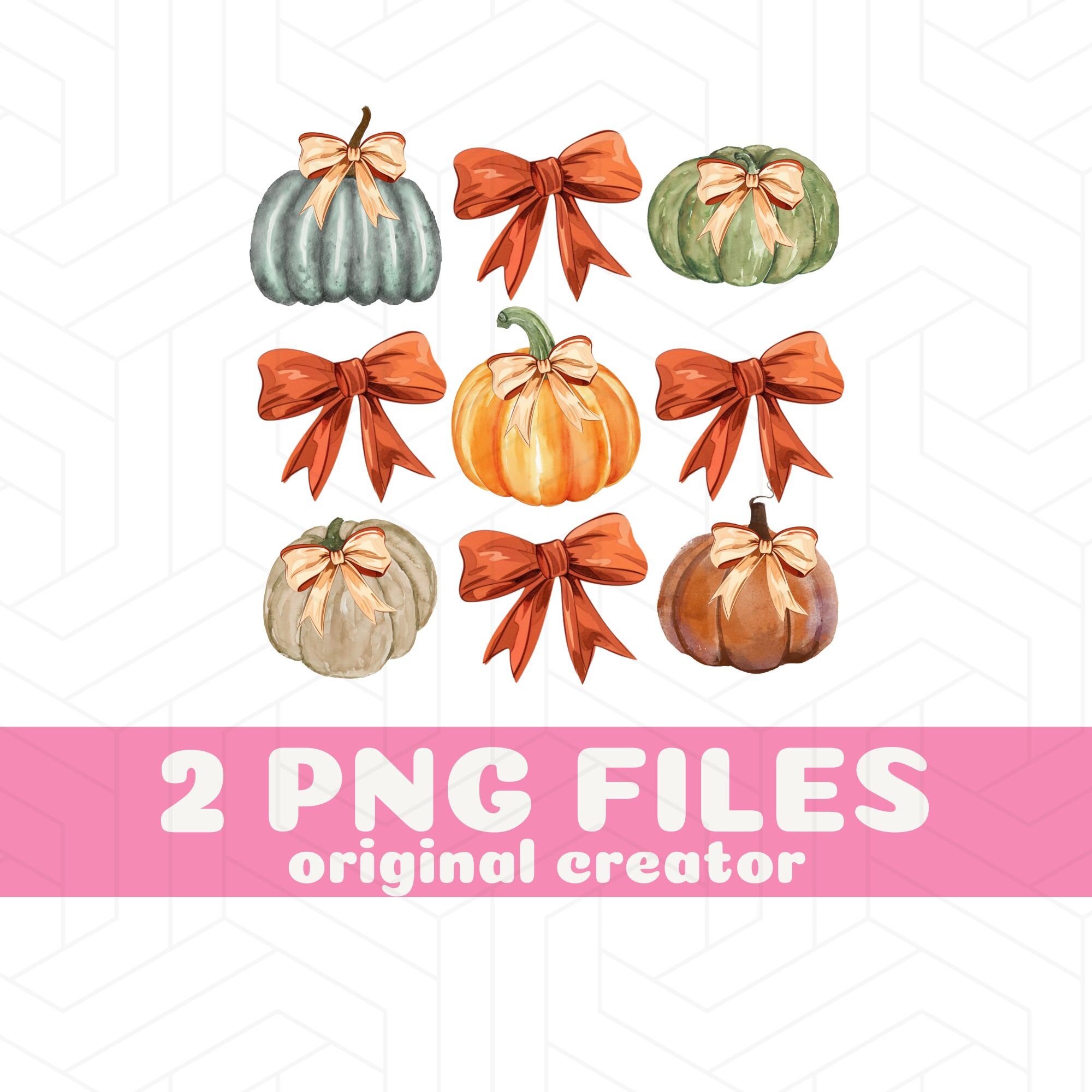 Fall Watercolor PNG Coquette Bow PNG Fall Aesthetic PNG Watercolor ...