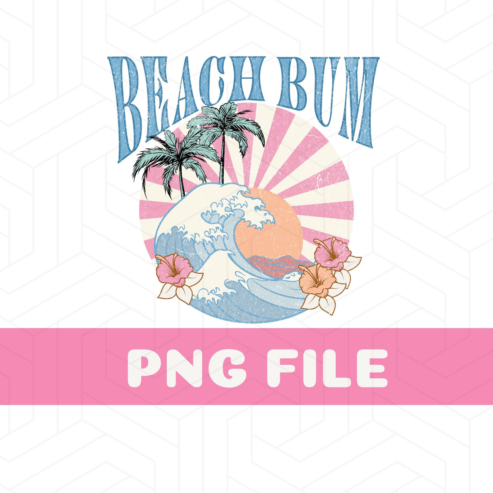 Beach Bum PNG, Ocean Png, Waves PNG, Beach Sunset, Palm Tree, Sunset ...