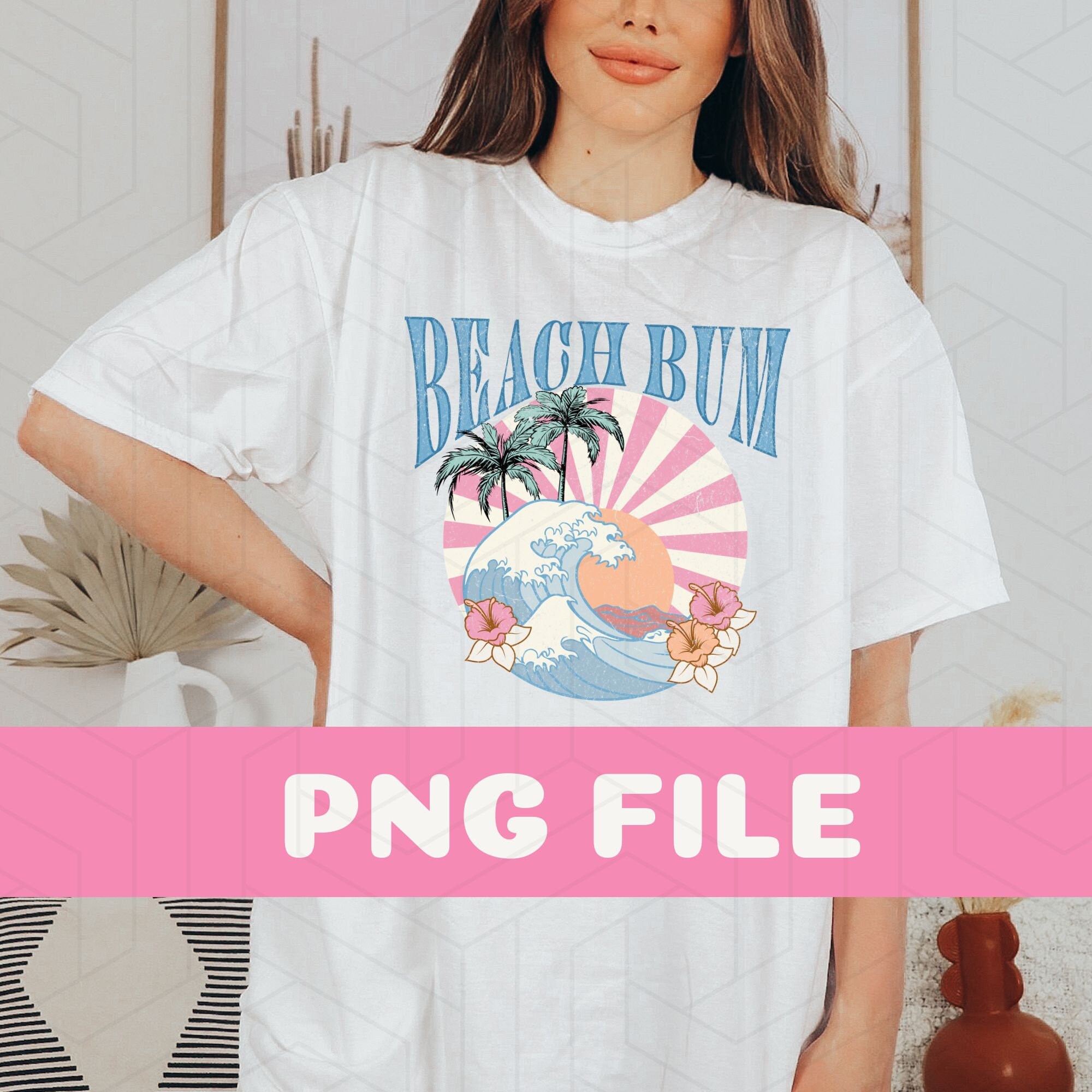Beach Bum PNG, Ocean Png, Waves PNG, Beach Sunset, Palm Tree, Sunset ...