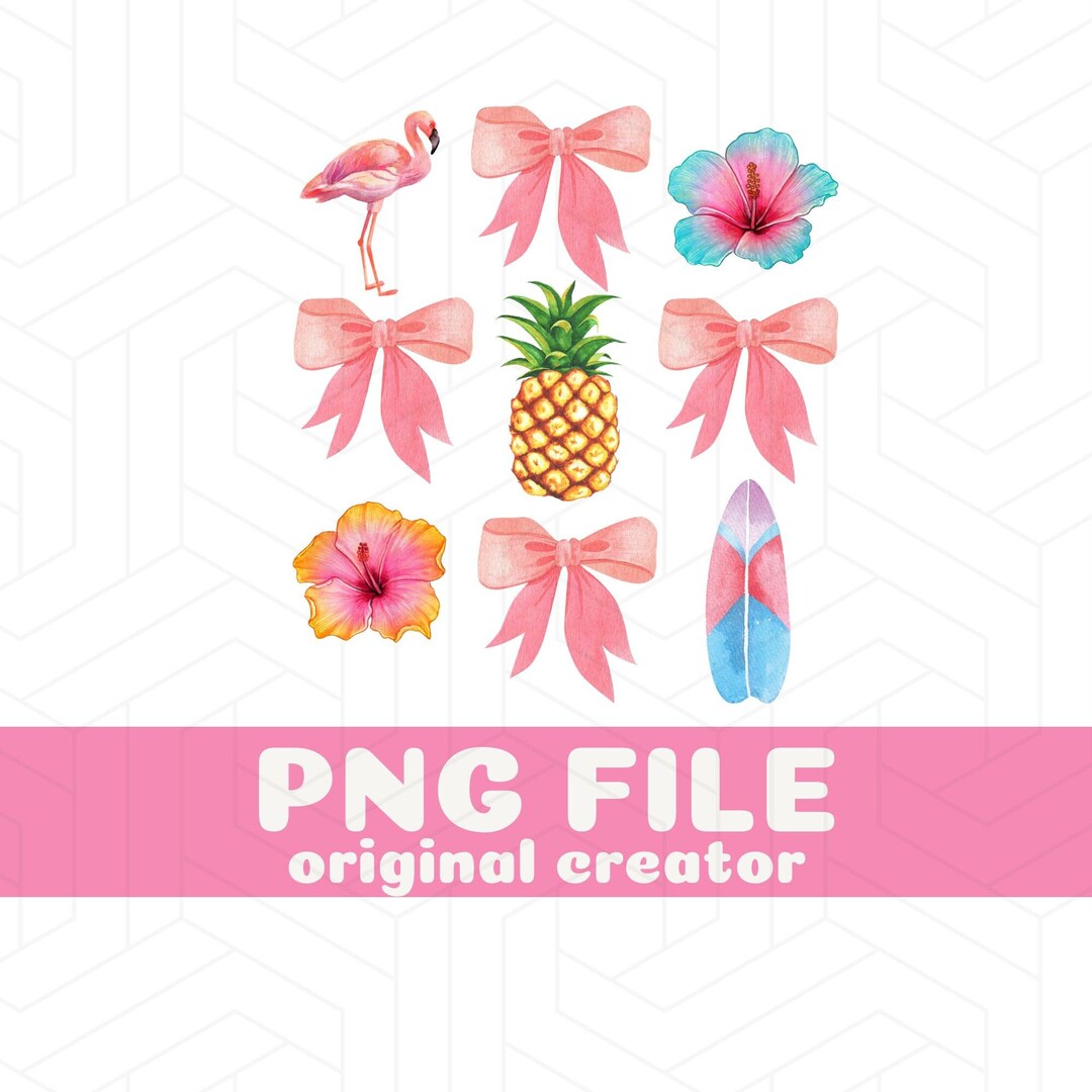 Summer Coquette PNG Coquette Aesthetic Pineapple PNG Pink Bow Coquette ...