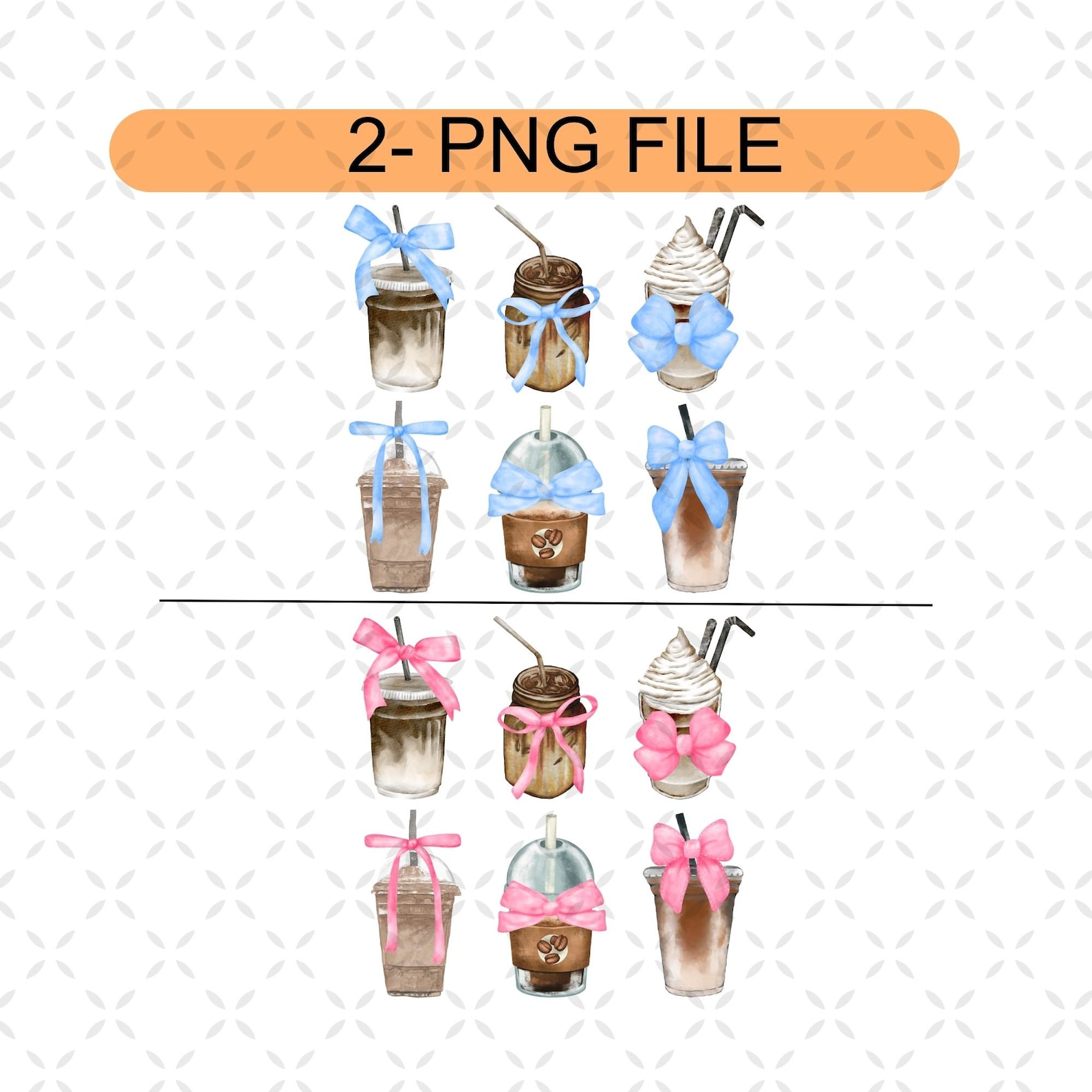 Iced Coffee Lover PNG, Iced Coffee PNG, Coquette Ribbon Png, Coquette ...