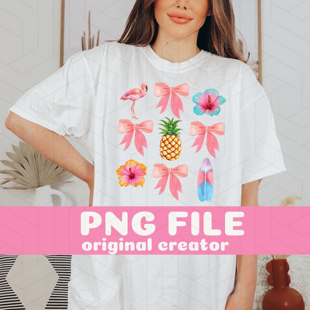 Summer Coquette PNG Coquette Aesthetic Pineapple PNG Pink Bow Coquette ...