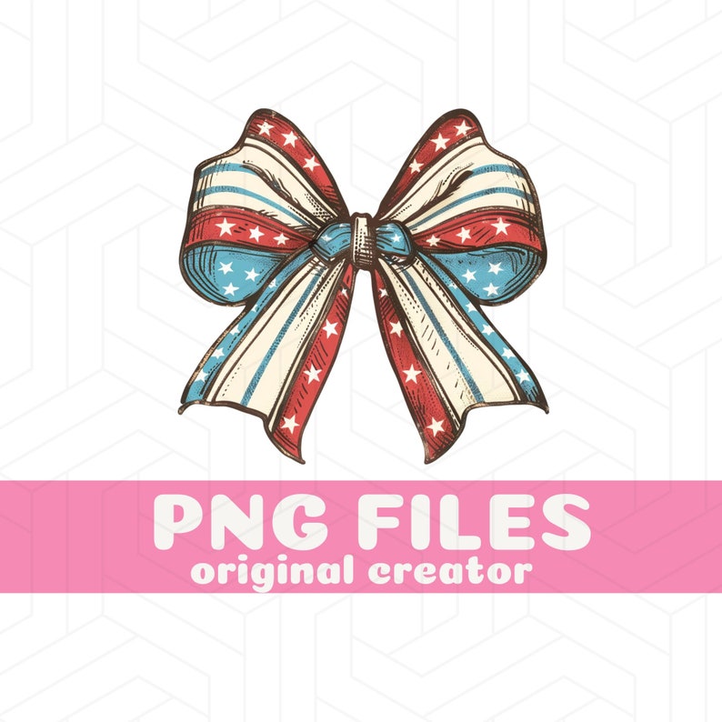 Coquette 4th of July PNG Coqutte Bow American Flag PNG 4th of July PNG ...