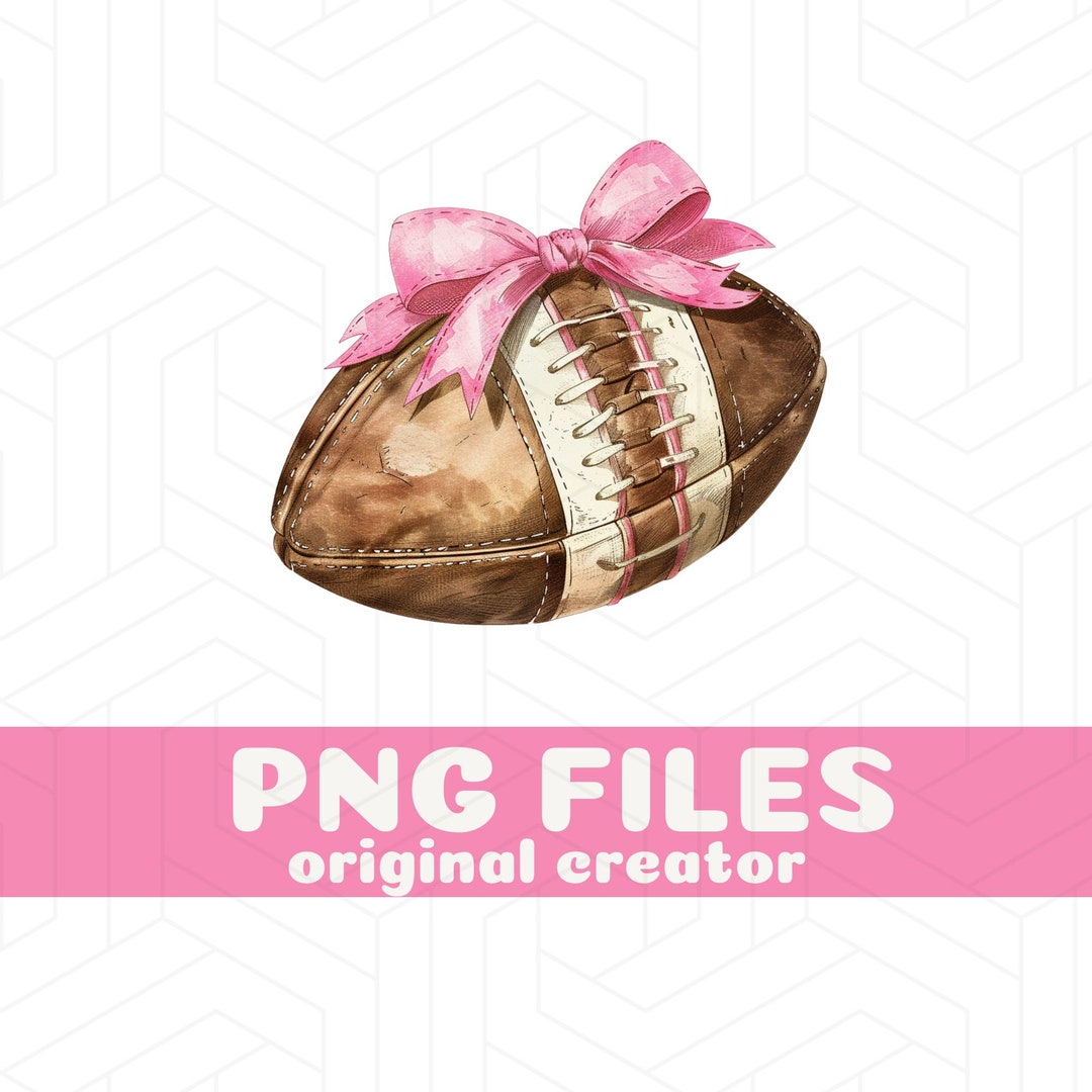 Coquette Football PNG Coquette Bow PNG Coquette Clip Art Style Design ...