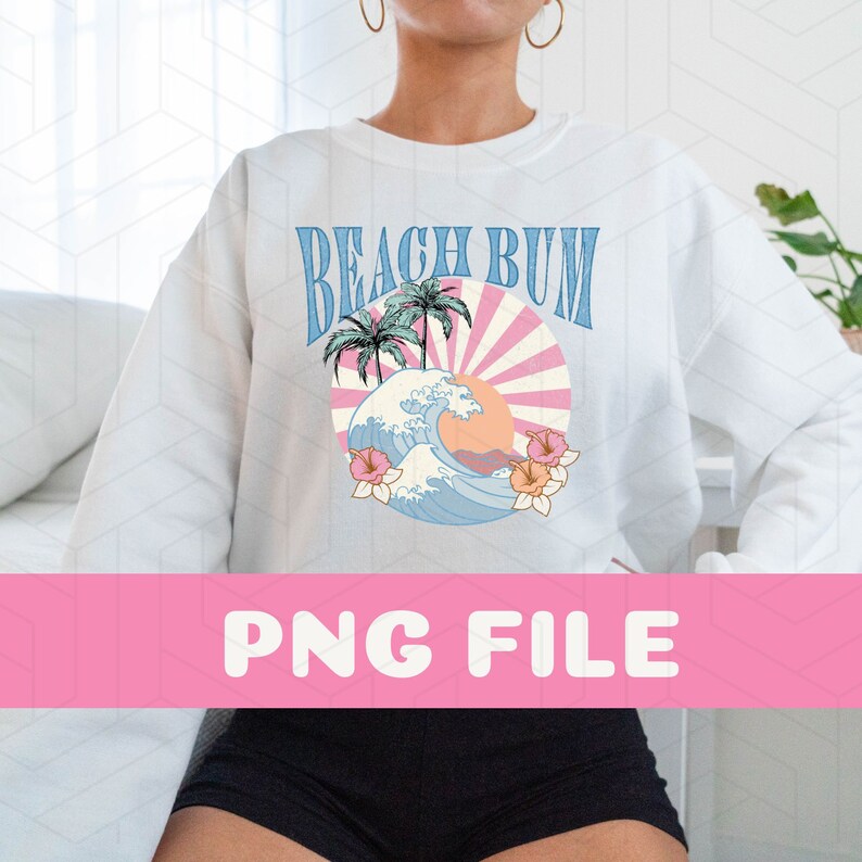 Beach Bum PNG, Ocean Png, Waves PNG, Beach Sunset, Palm Tree, Sunset ...