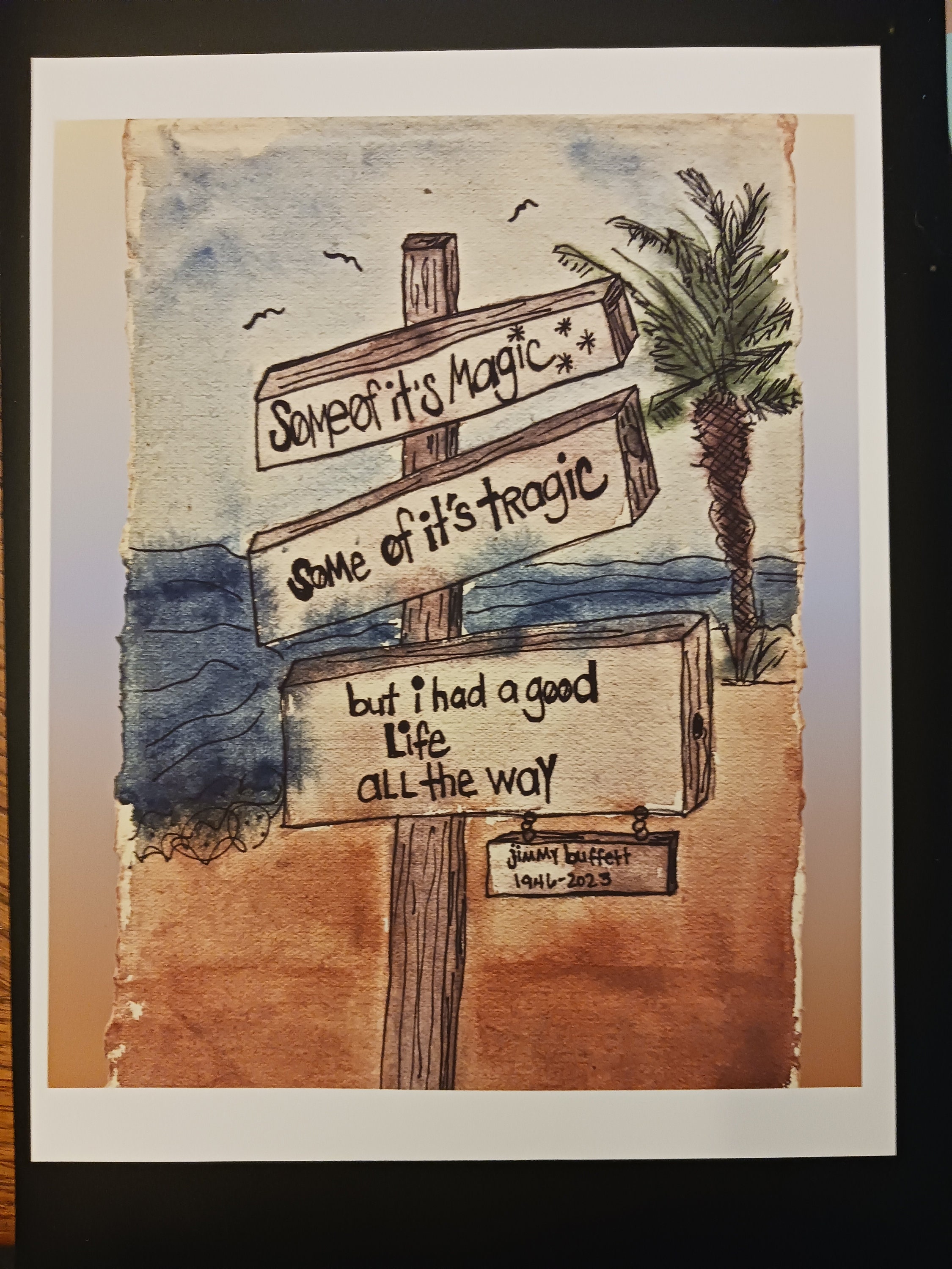 Jimmy Buffett Set of Three PRINTS Bundle of Original Watercolor ...