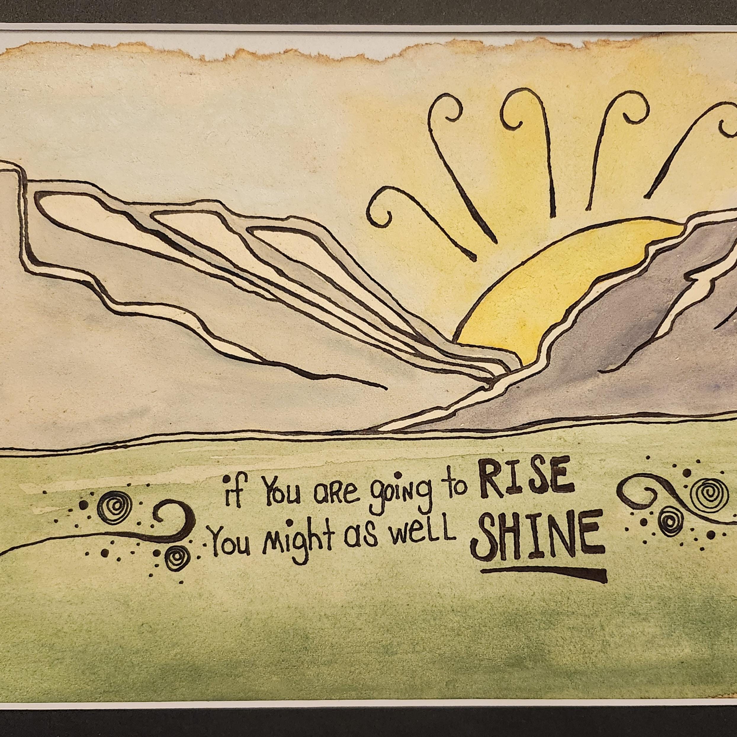 Original Wall Art Drawing on Handmade Paper, "if You Are Going to Rise ...