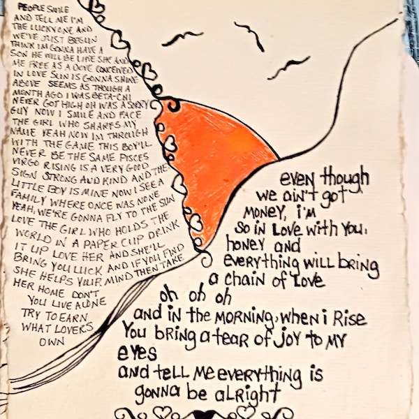 Lyric Drawing - Etsy