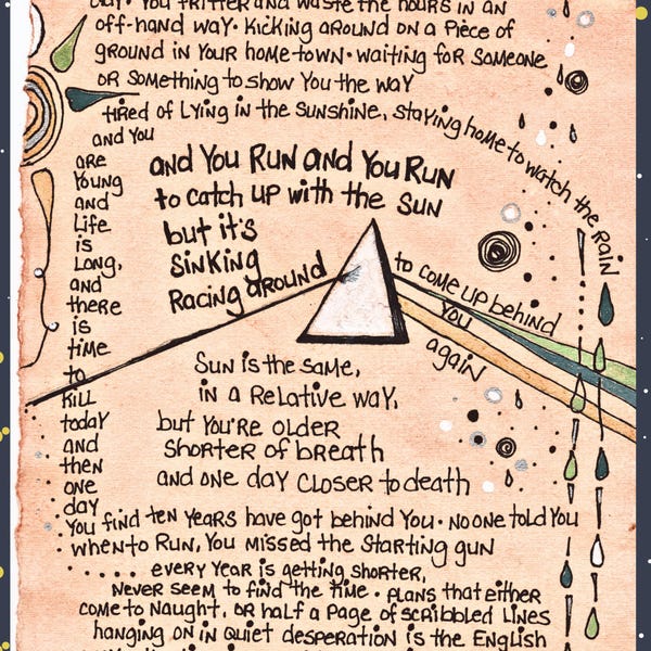 Pink Floyd Songs Time - Etsy