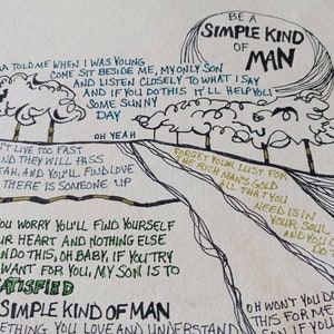 Song Lyrics Wall Art Original Pen Drawing on Textured Handmade Paper ...