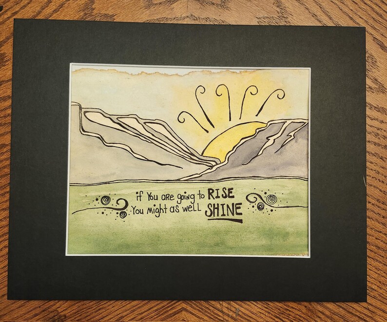 Original Wall Art Drawing on Handmade Paper, "if You Are Going to Rise ...