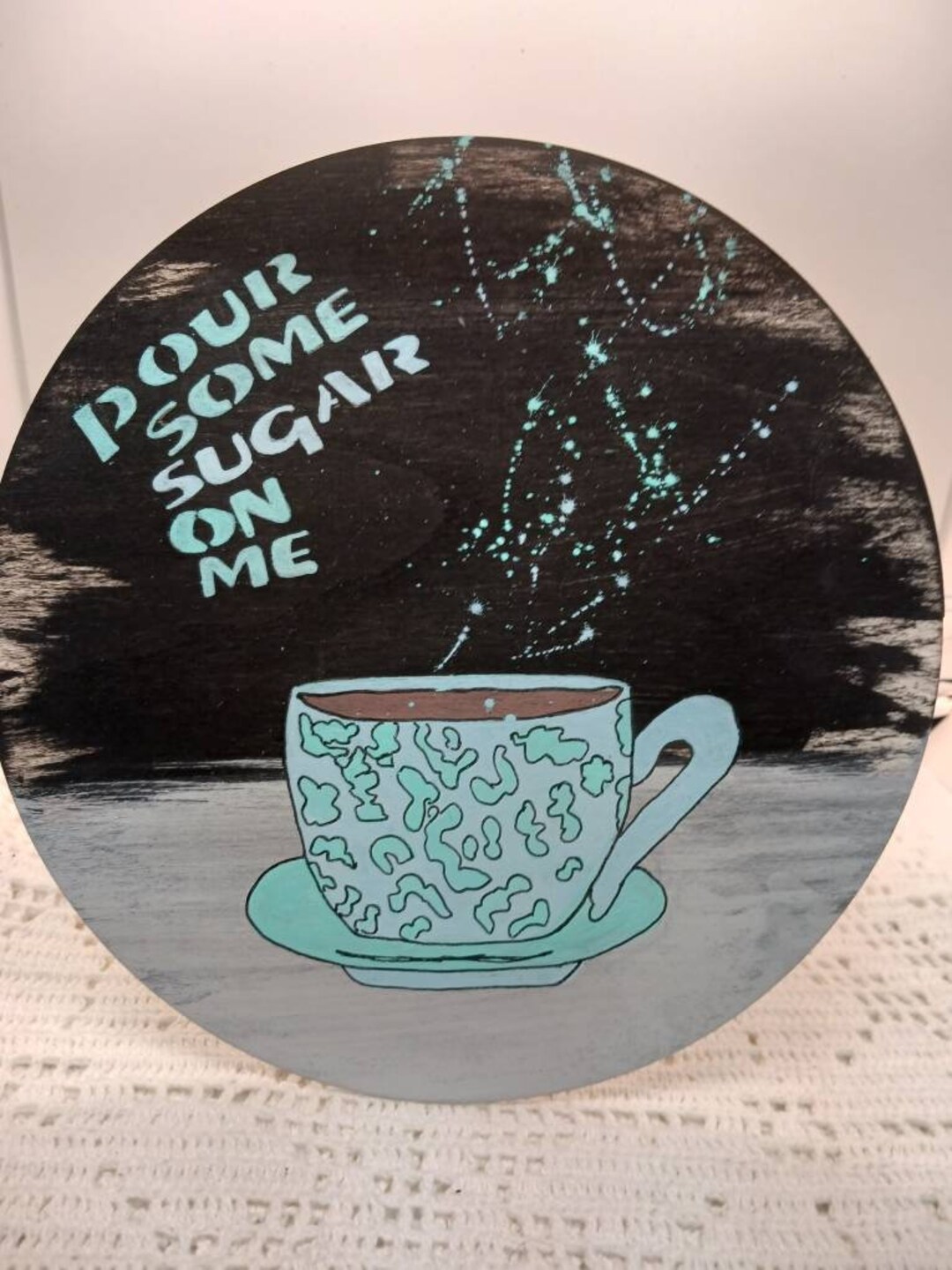 Pour Some Sugar on Me Hand Painted Wood Sign, Bright Fun Art for ...