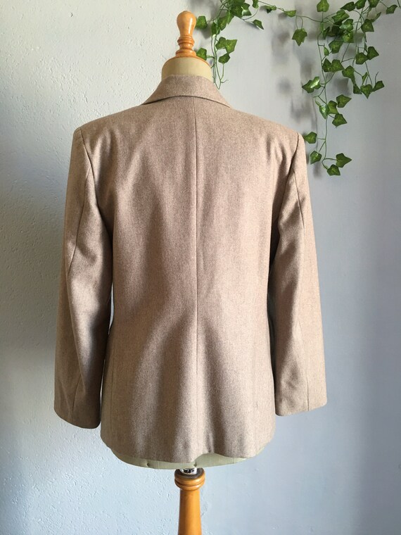 Vintage wool classic academia ecru elegant jacket, c… - Gem